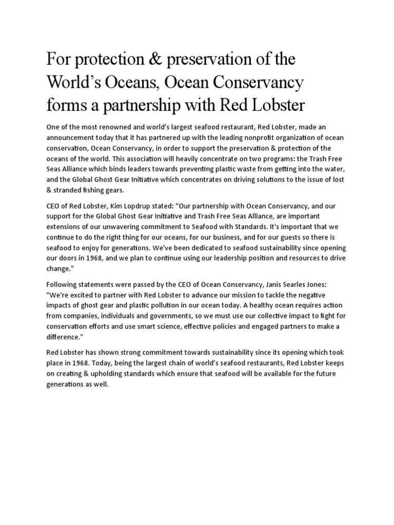 For Protection & Preservation of The World's Oceans, Ocean Conservancy ...