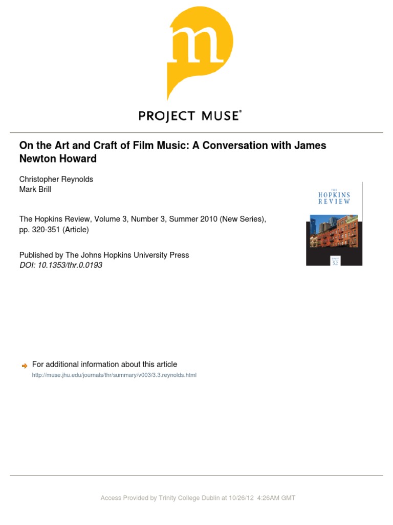 James Newton Howard Interview Pdf Piano Batman