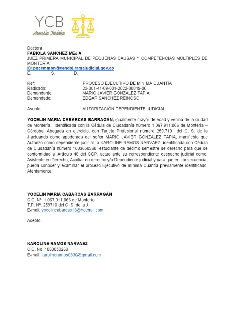 DEPENDENCIA JUDICIAL Revisar Proceso | PDF