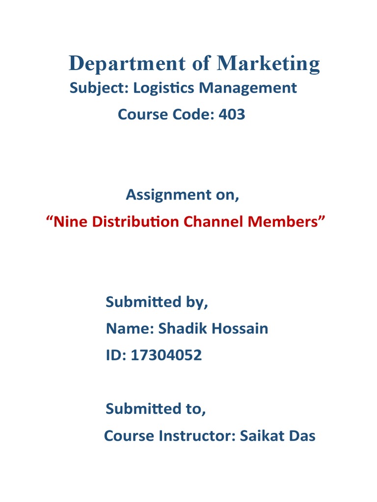 Nine Distribution Channel Members | PDF | Retail | Sales