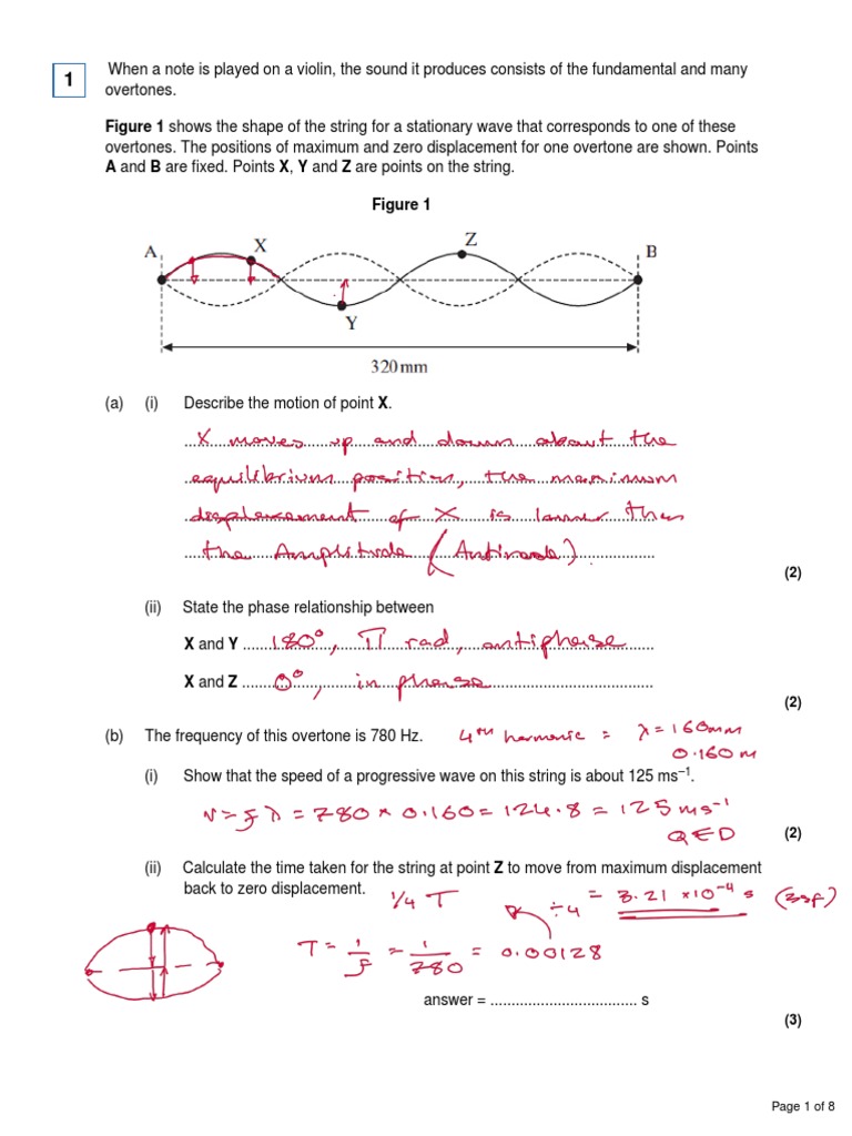 Stationarywaves Questions | PDF | Normal Mode | Waves