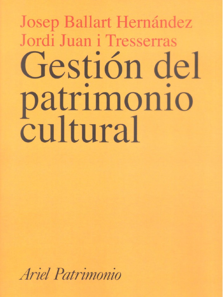 Gestión Del Patrimonio Cultural | PDF