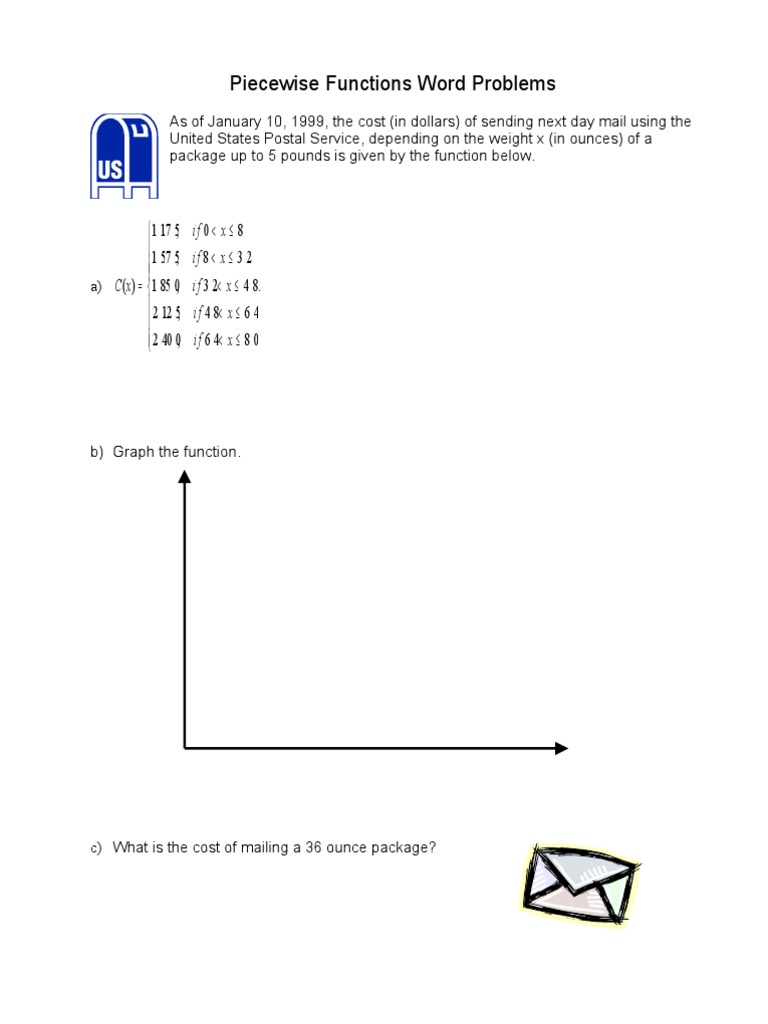 Piecewise Functions Word 2 | PDF