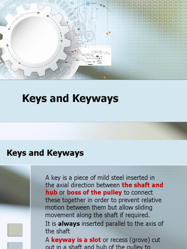 Keys and Keyways | PDF | Strength Of Materials | Civil Engineering