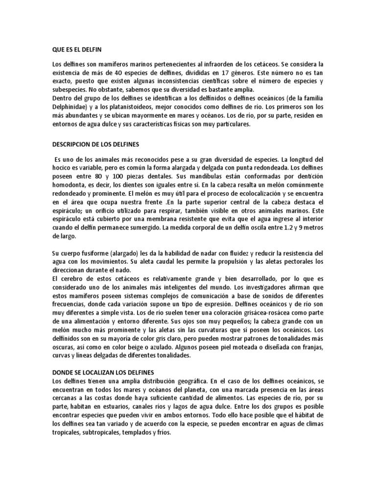 Guía Completa sobre los Delfines | PDF | Cetacea | Organismos