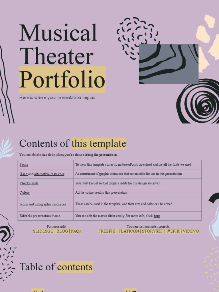 Musical Theater Portfolio: Here Is Where Your Presentation Begins | PDF ...