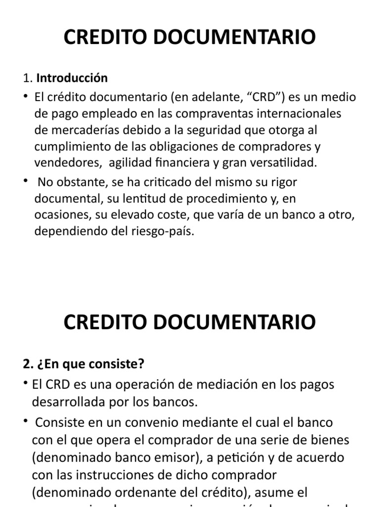 Credito Documentario AA | PDF | Carta de crédito | Bancos
