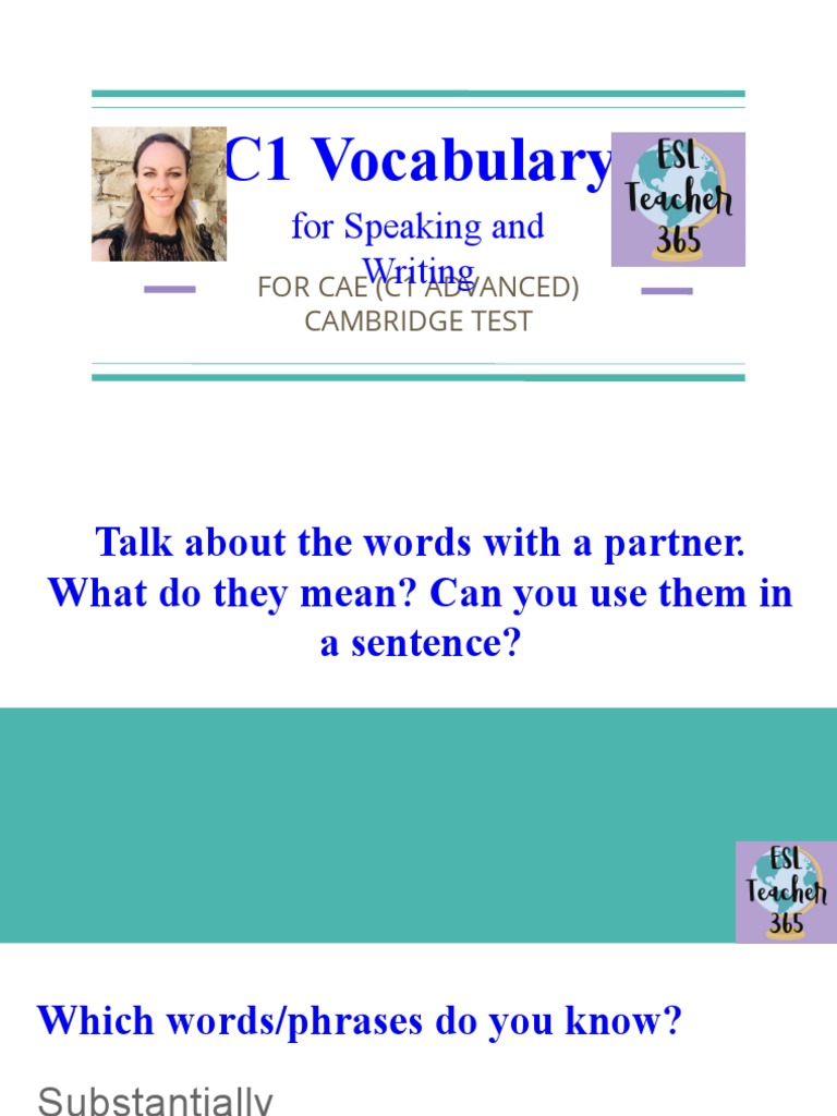 C1 Vocabulary: For Speaking and Writing | PDF