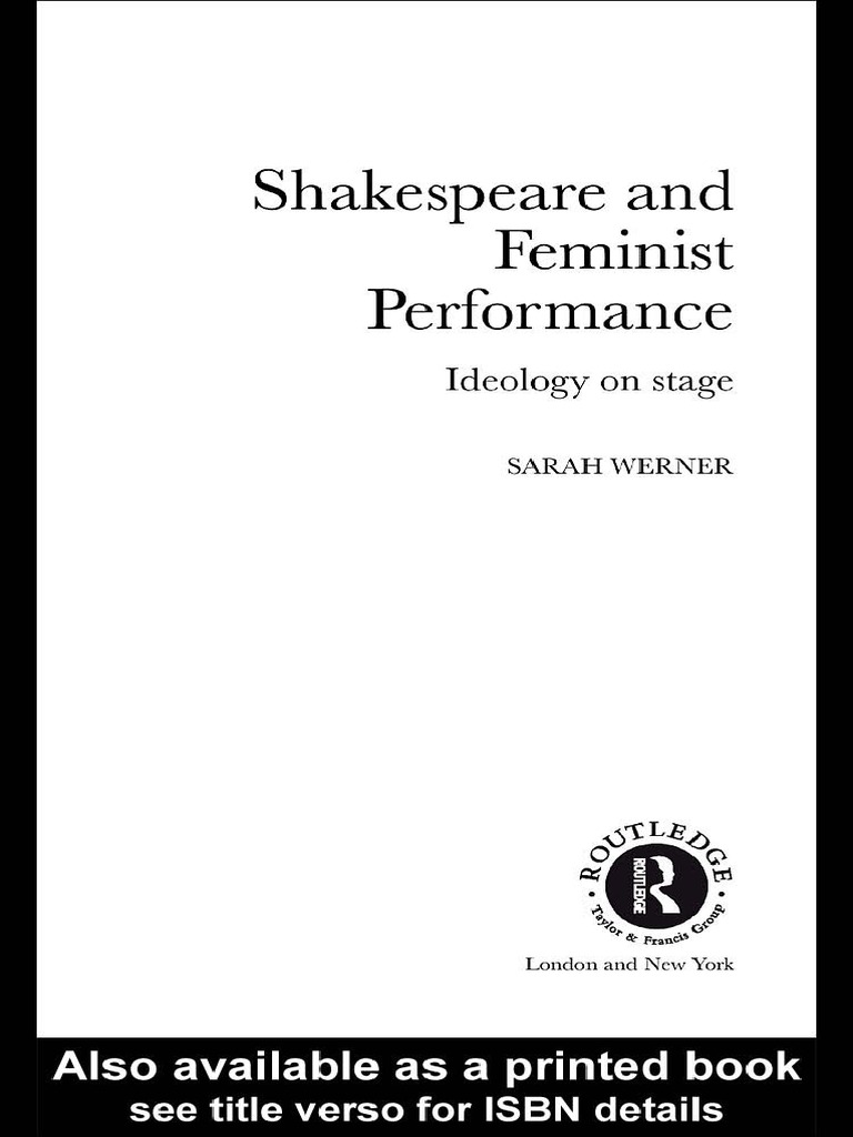 (Accents On Shakespeare) Sarah Werner - Shakespeare and Feminist ...
