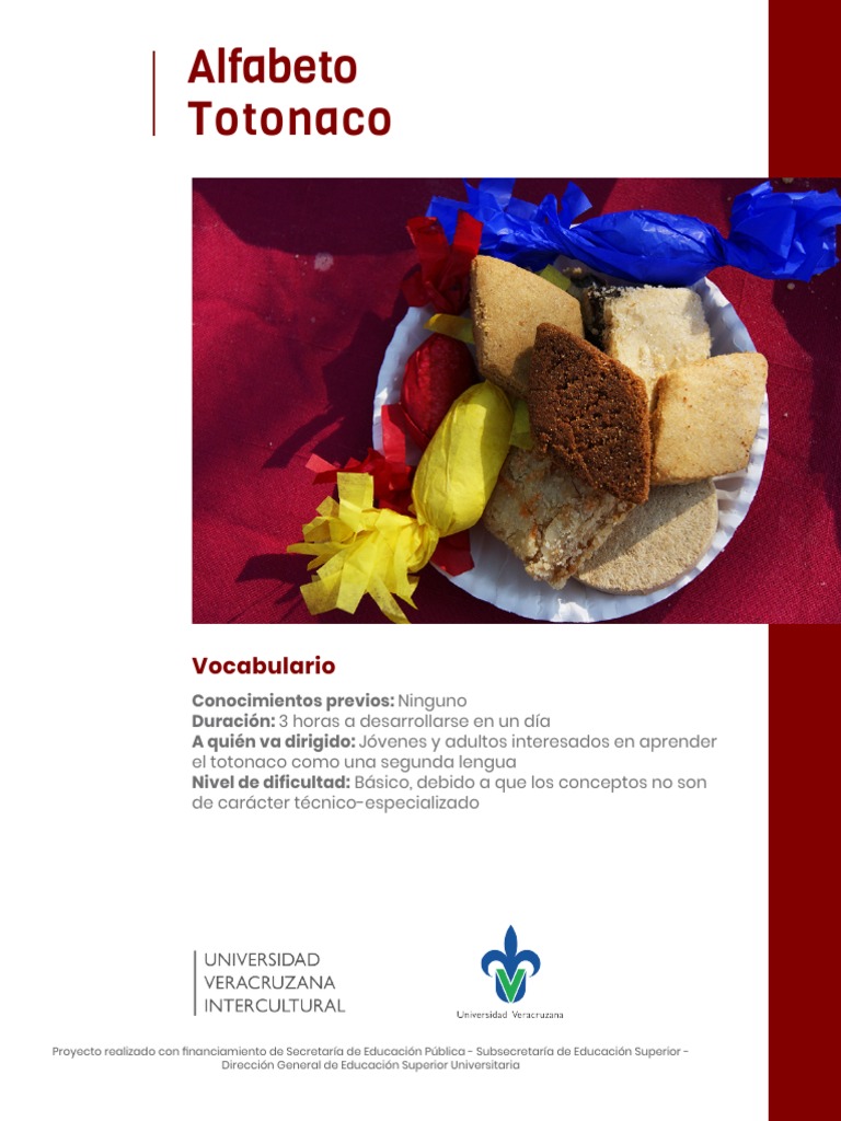 Alfabeto Totonaco: Vocabulario | PDF