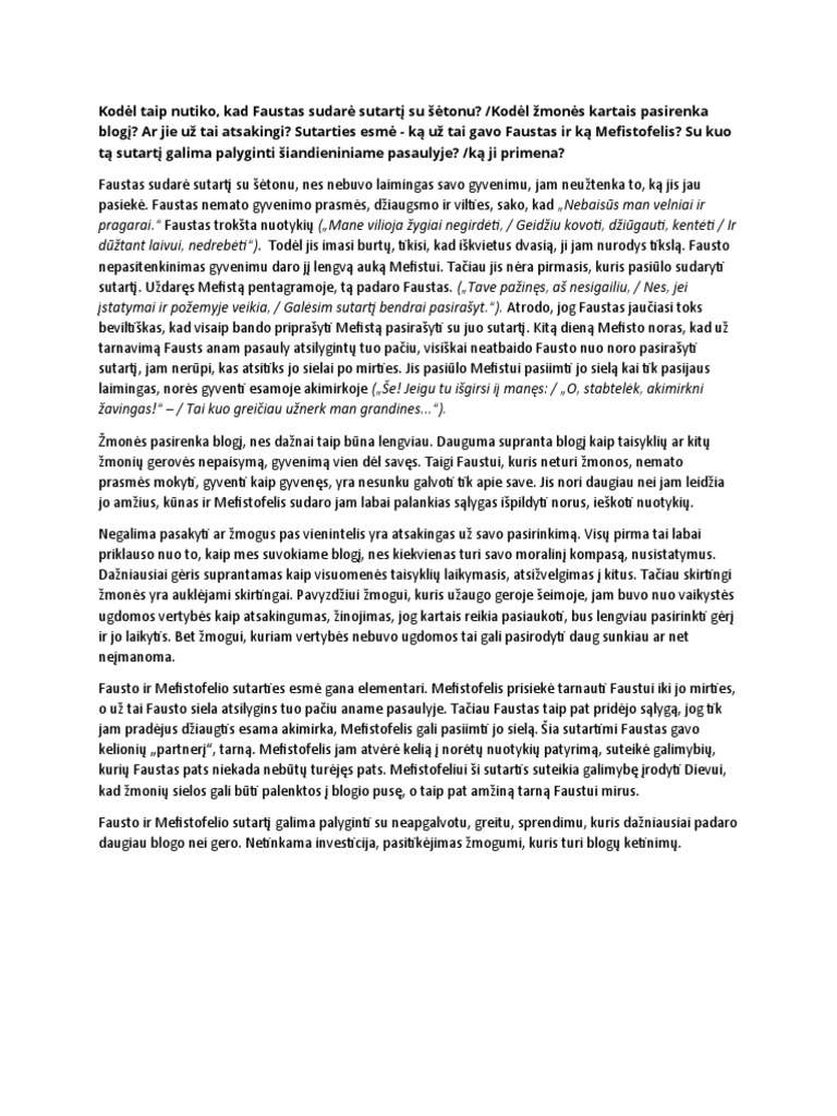 Faustas Uzd | PDF