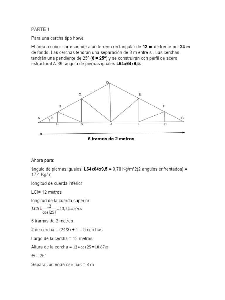 Dimensionamiento y análisis estructural de una cercha tipo Howe para ...