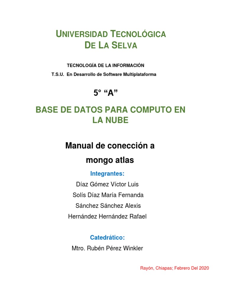 Mongo Atlas | PDF | Tecnologías de la información | Ingeniería de software