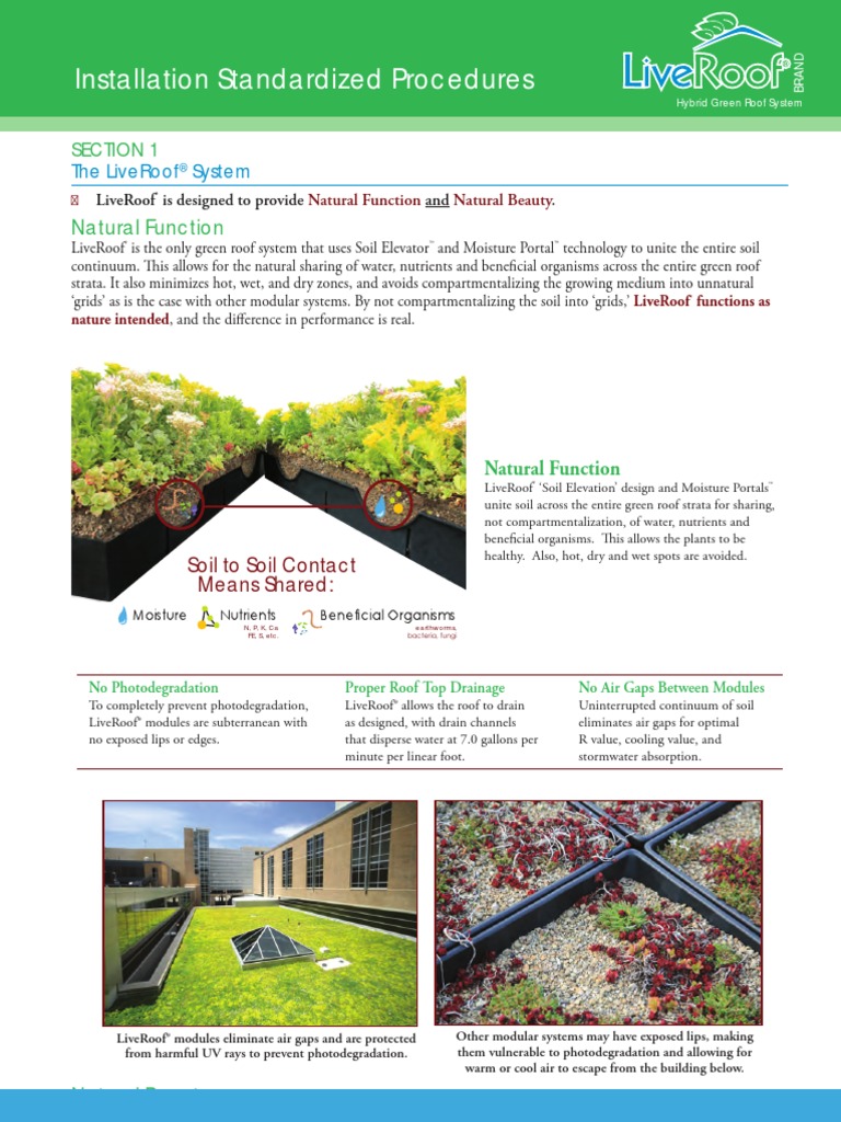 Live Roof Installation Guide | PDF | Drainage | Roof