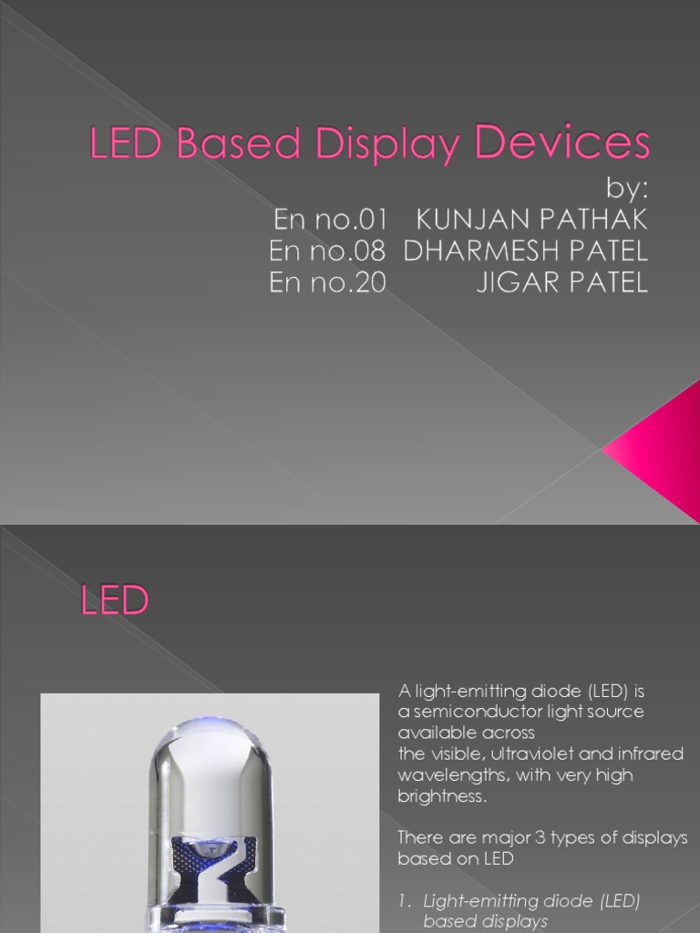 Power Point Presentation On LED | PDF | Backlight | Oled