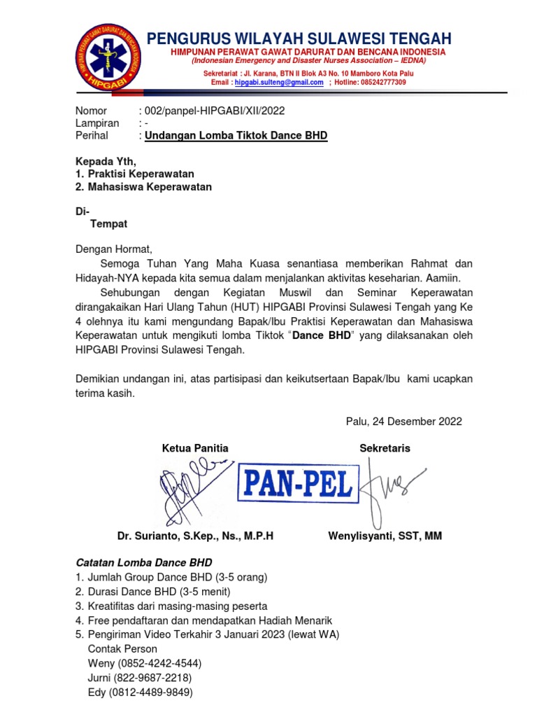 Undangan Lomba Tiktok Dance BHD 2023 | PDF | Ilmu Sosial