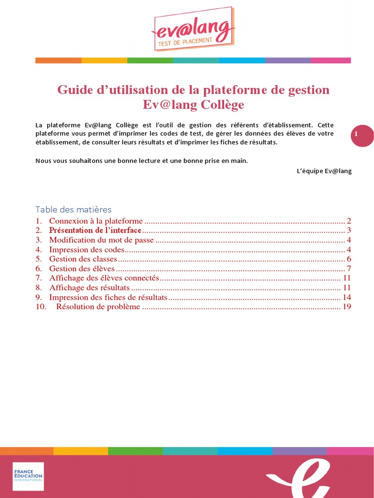 Guide Plateforme Pour Chefs D'e Tablissement | PDF | Informatique | Logiciel