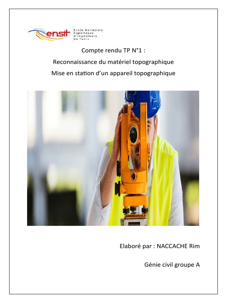 Matériel et mise en station topographique | PDF | Équipement ...