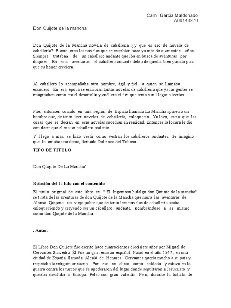 Don Quijote de La Mancha | Descargar gratis PDF | Don Quijote | Novelas