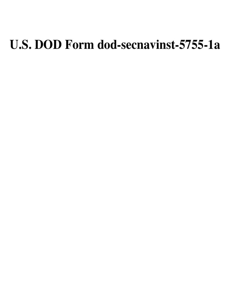 Us Dod Form Dod Secnavinst 5755 1a | PDF | Museum | United States Navy