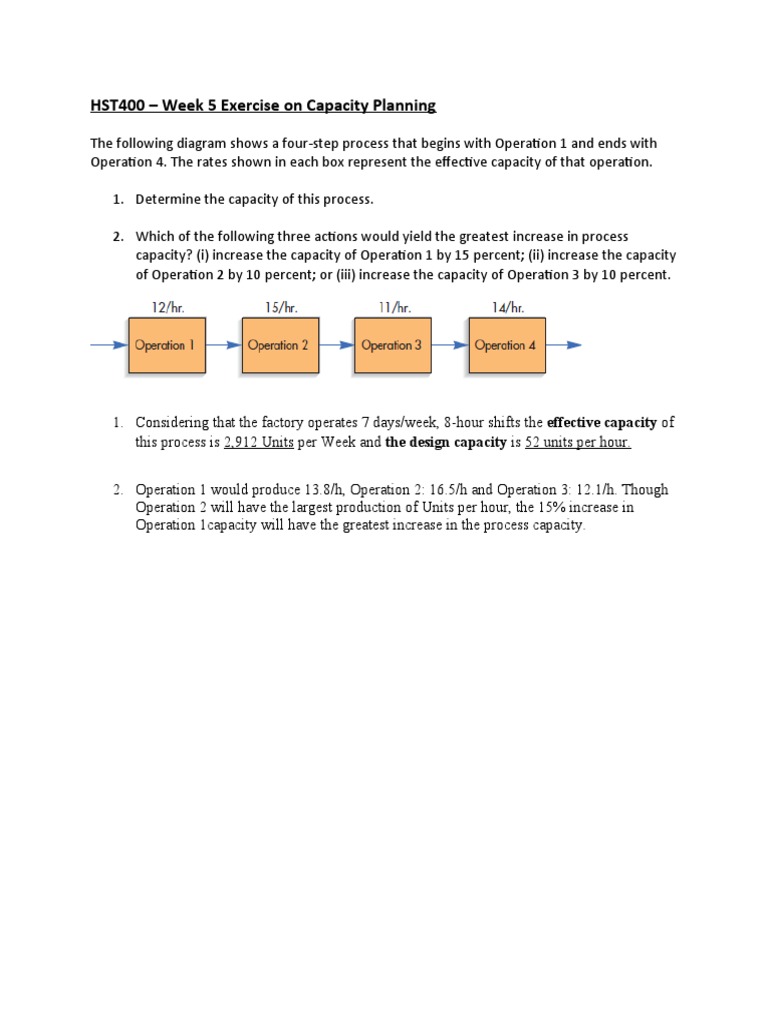 Week 5 Exercise (Capacity Planning) | PDF