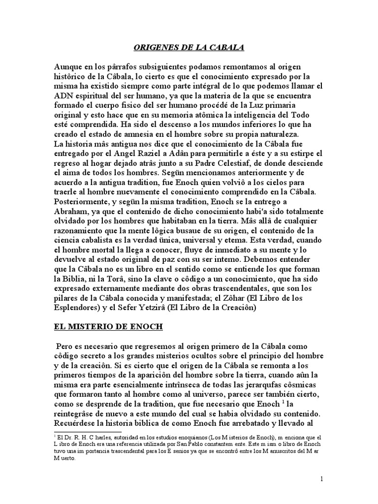 Origenes De La Cabala Pdf Kábala Moisés