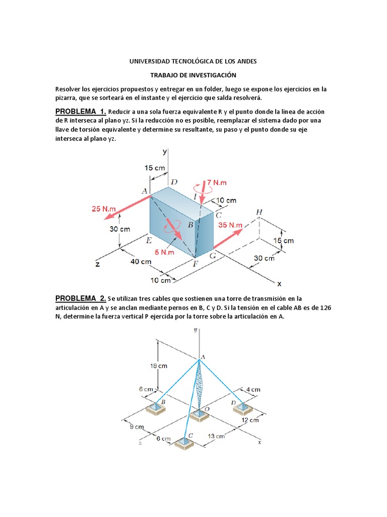 Trabajo Estatica | PDF