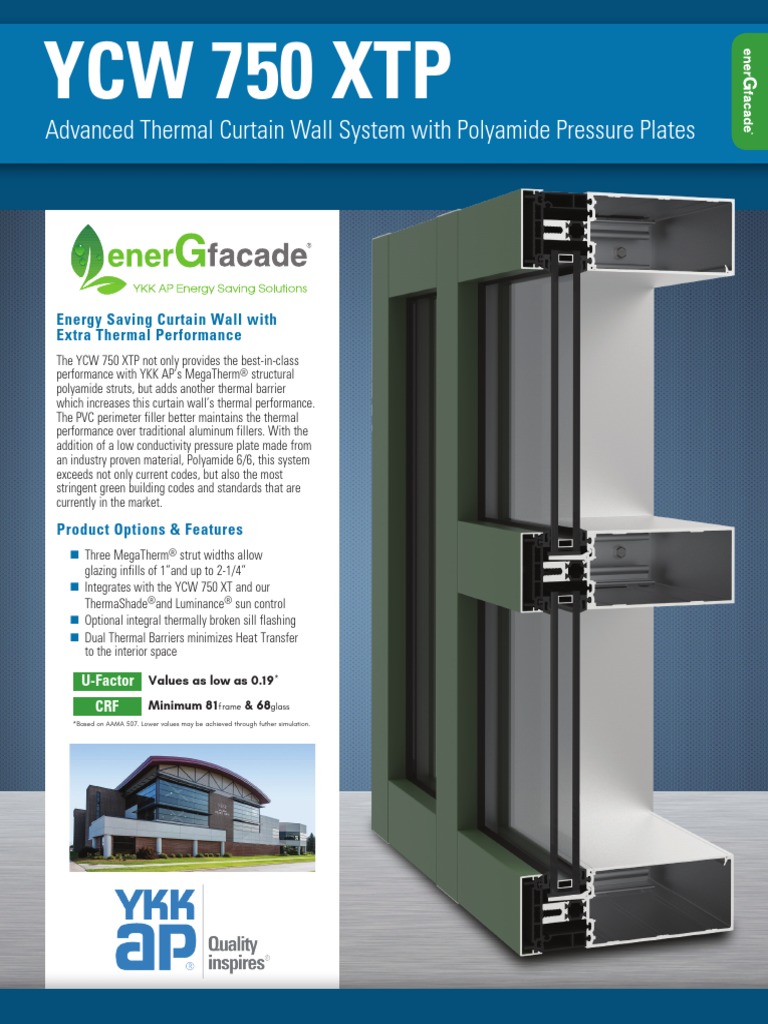 YCW XTP: Advanced Thermal Curtain Wall System With Polyamide Pressure ...