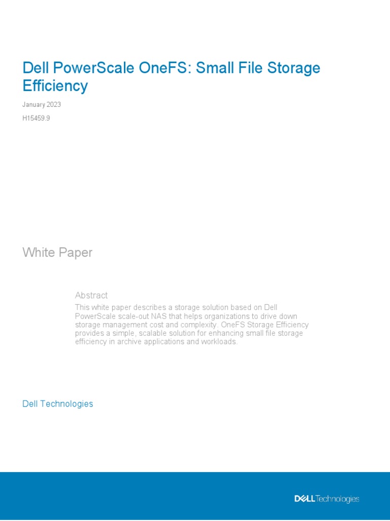 h15459 WP Powerscale Onefs Storage Efficiency - Pdf.external | PDF | Computer File | File System