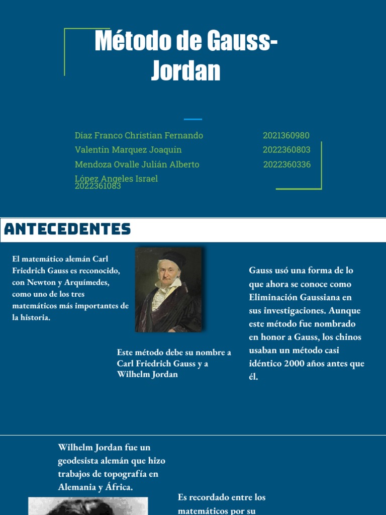 Metodo de Gauss-Jordan | PDF | Matriz (Matemáticas) | Matemáticas Aplicadas