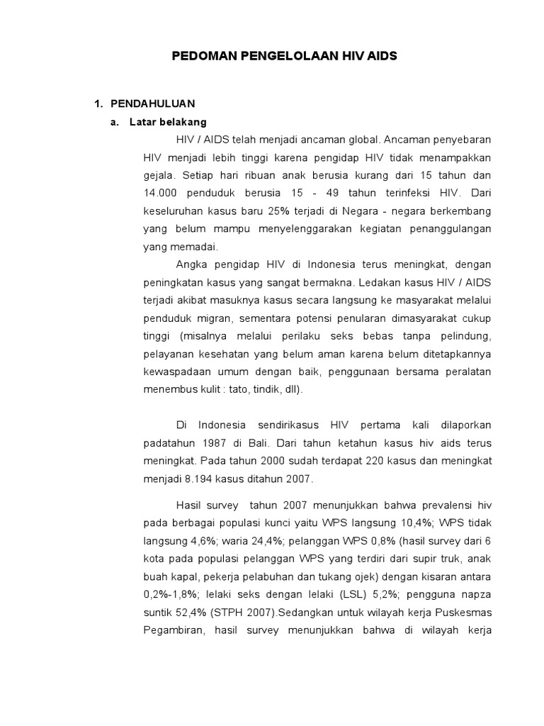 2. PEDOMAN PENGELOLAAN HIV AIDS 1 | PDF