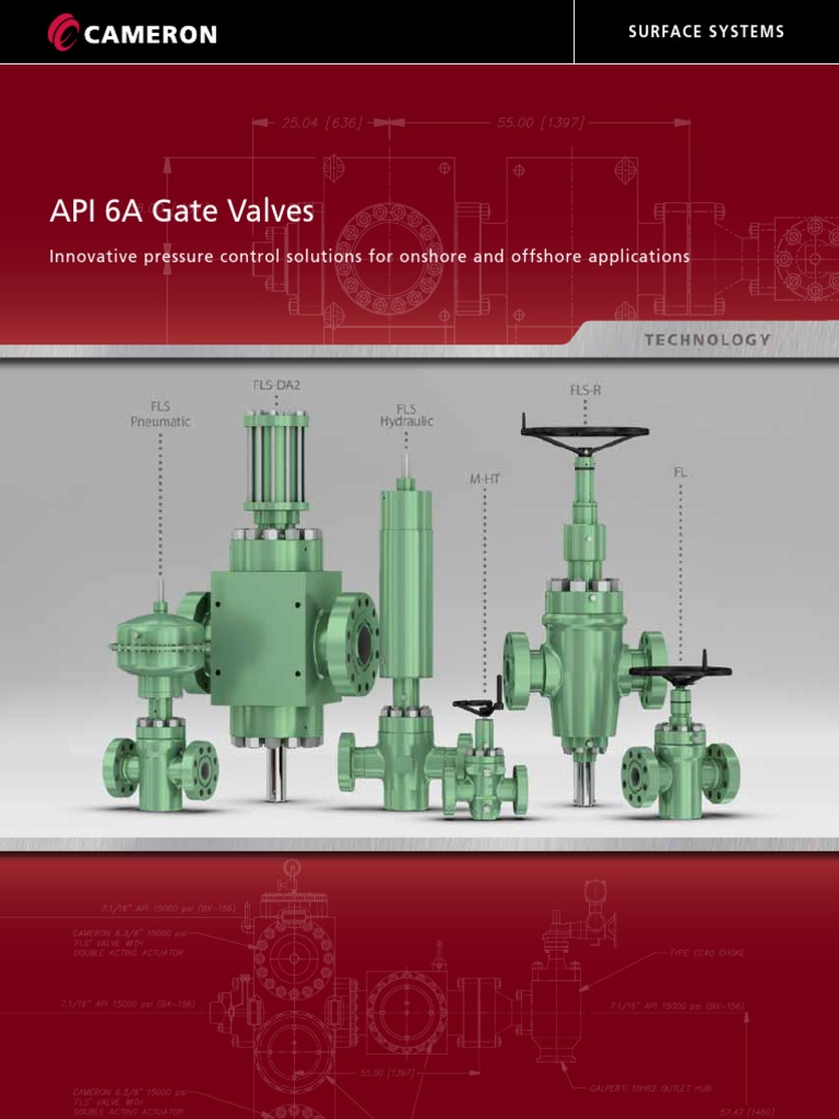 API 6A Gate Valve Brochure (AD00087) | PDF | Valve | Actuator