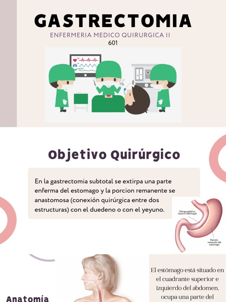Enfermeria Medico Quirurgica Ii: Gastrectomia | PDF | Estómago | Abdomen