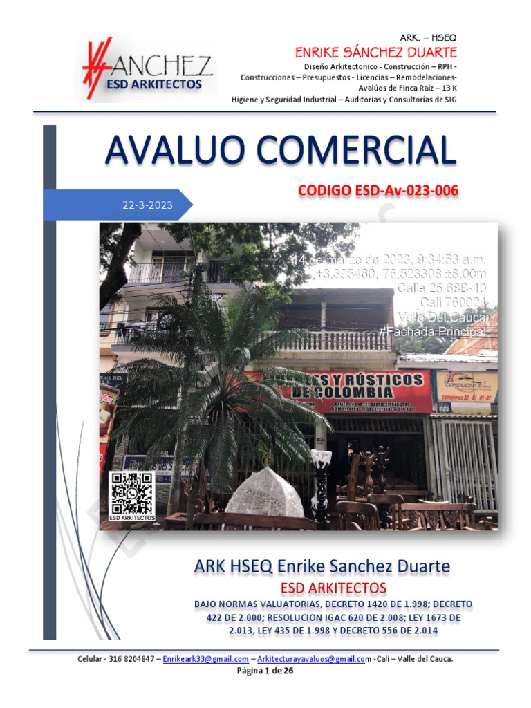 ESD Av 023 006 | PDF | Valoración (Finanzas) | Calle