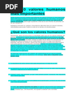 10 Valores Humanos Esenciales | PDF | Amor | Empatía