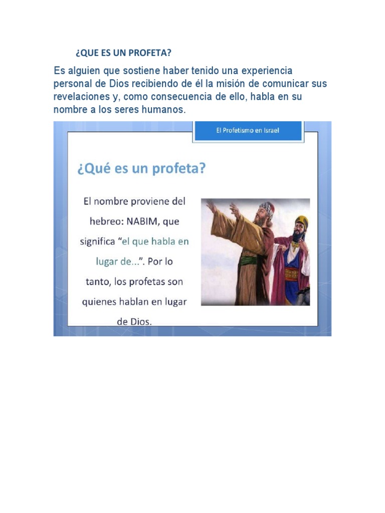 Que Es Un Profeta | PDF | Jonás | Pecado