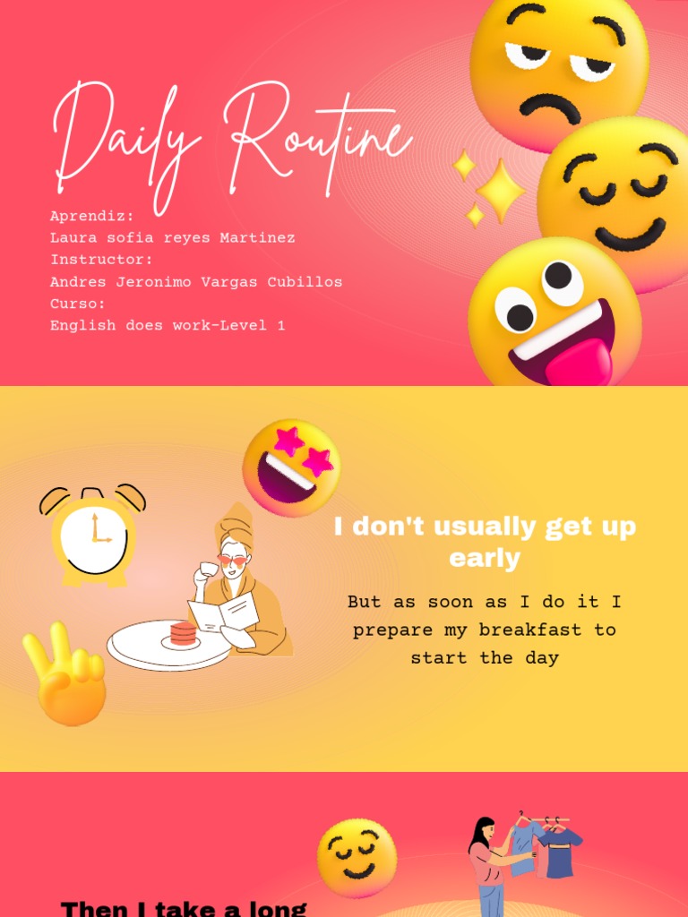 Presentación Rutina Diaria. AA1-EV03. | PDF