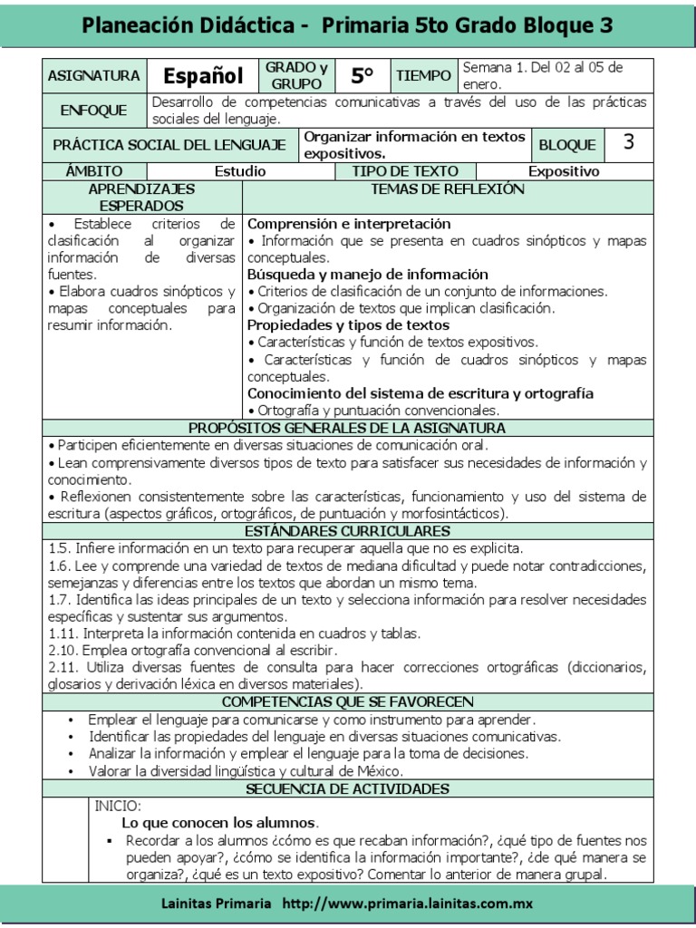 Plan 5to Grado - Bloque 3 Español (2016-2017) | PDF | Poesía | Rima