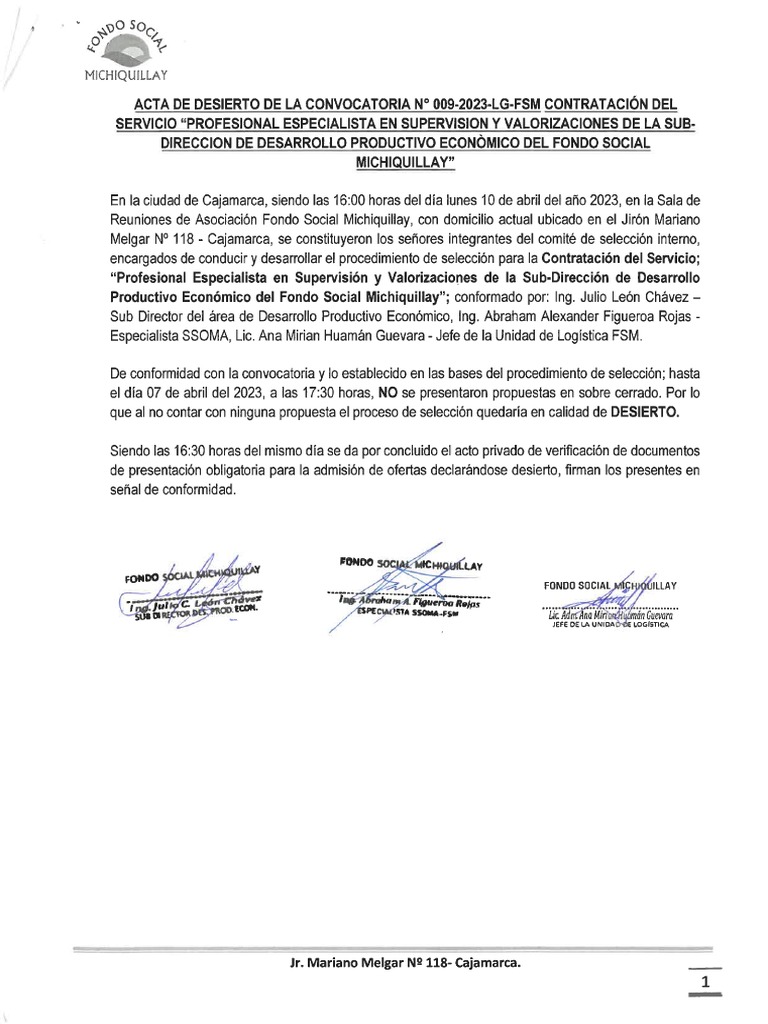 Acta de Evaluación | PDF