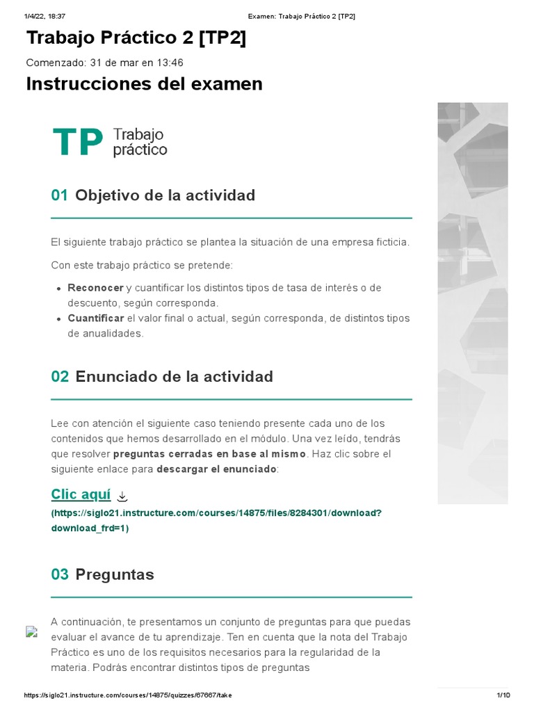 Examen - Trabajo Práctico 2 TERMINADO (TP2) | PDF | Interés | Bancos