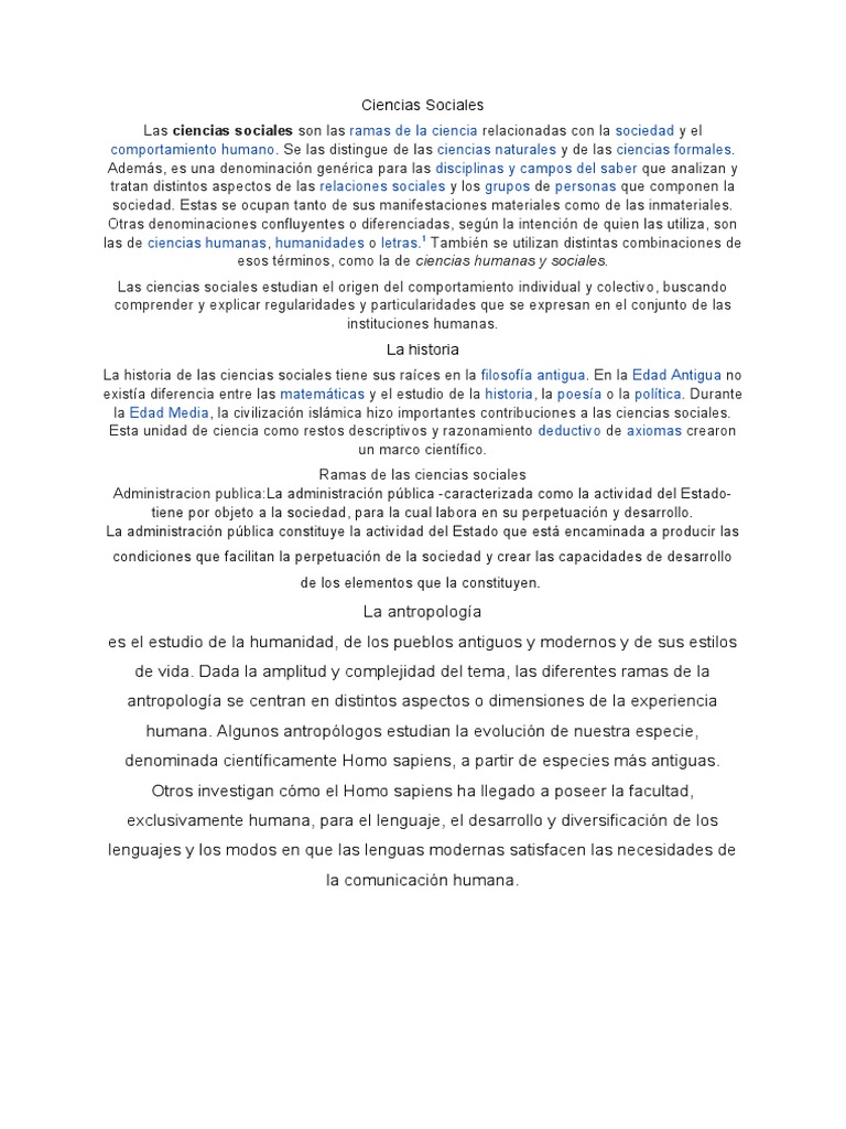 Sociales | PDF | Ciencias Sociales | Science