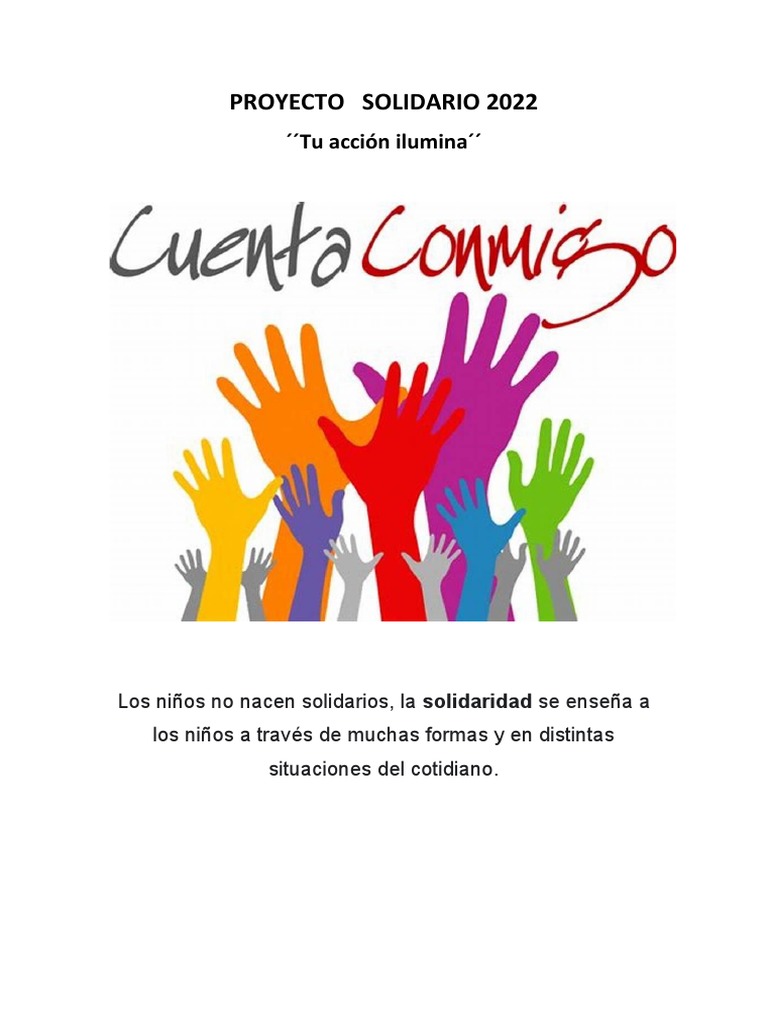 2 Proyecto Solidario | PDF | Maestros | Enseñando