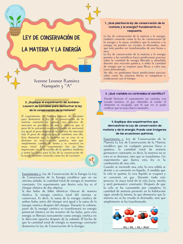 Ley de Conservación de La Materia Y La Energía | PDF