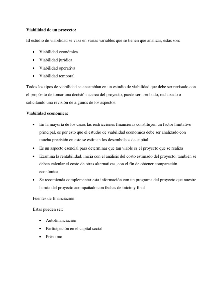 Viabilidad Económica de Proyectos | PDF | Negocios