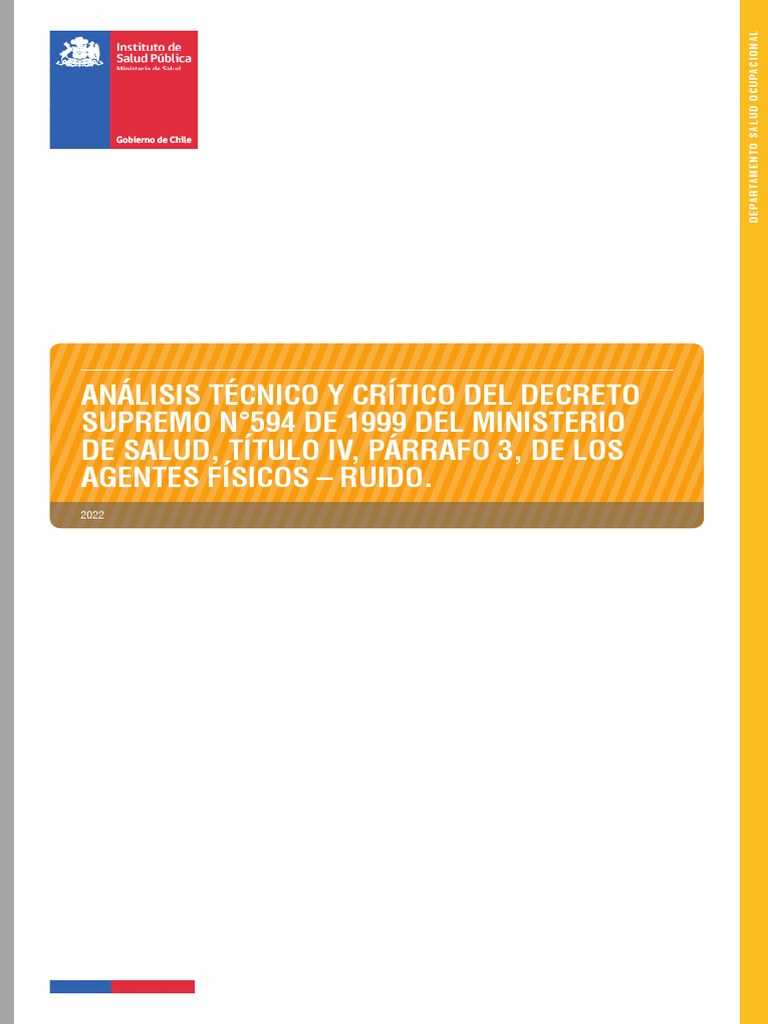 NT Analisis Tecnico y Critico DS 594 Agente Fisico Ruido 2022 | PDF ...