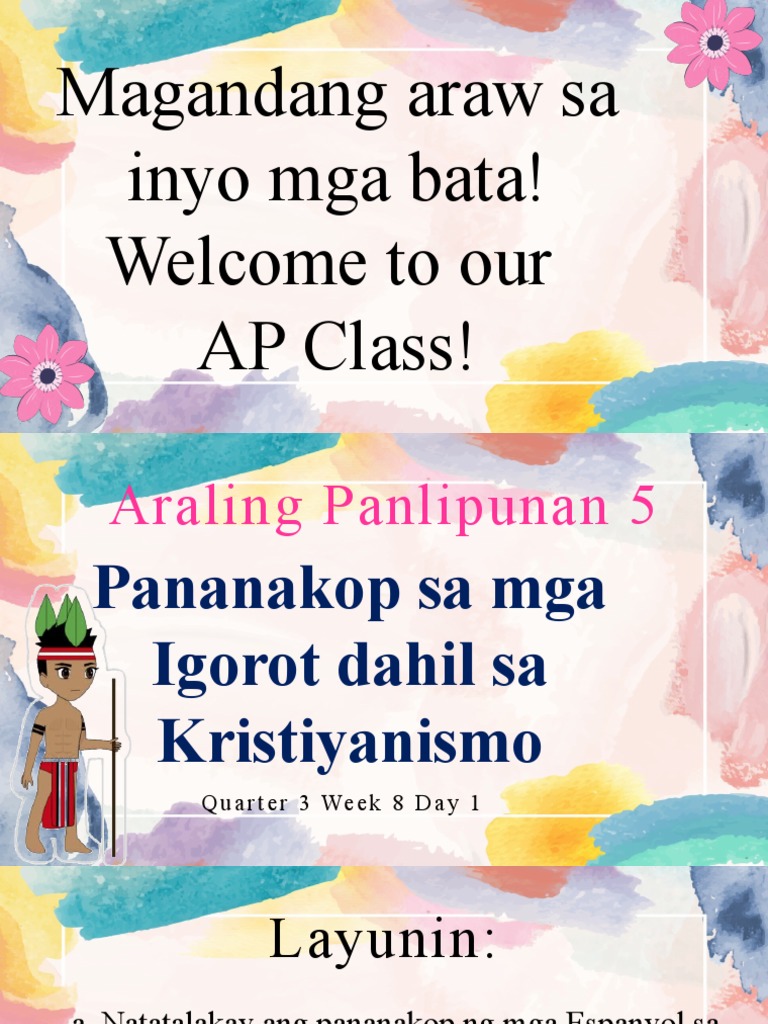 Magandang Araw Sa Inyo Mga Bata! Welcome To Our AP Class! | PDF