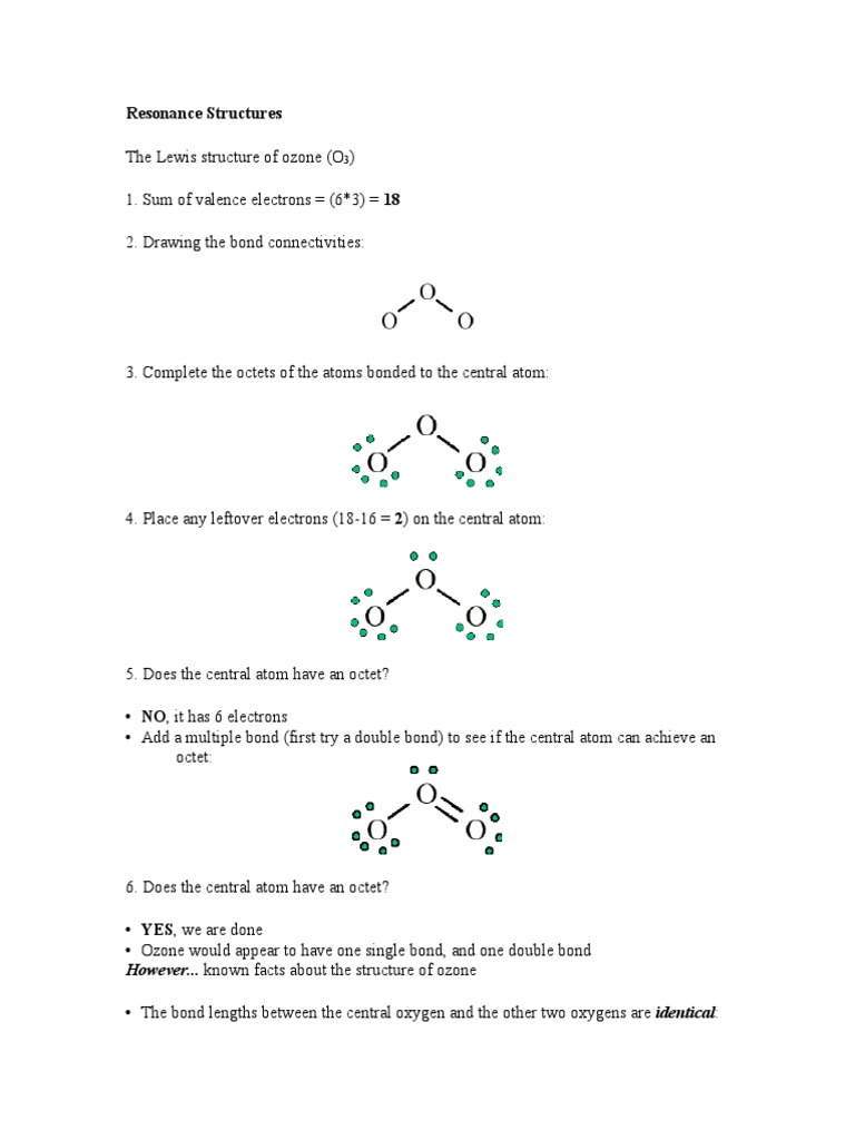 CHE 218 Resonance - Structures | PDF | Chemical Bond | Covalent Bond