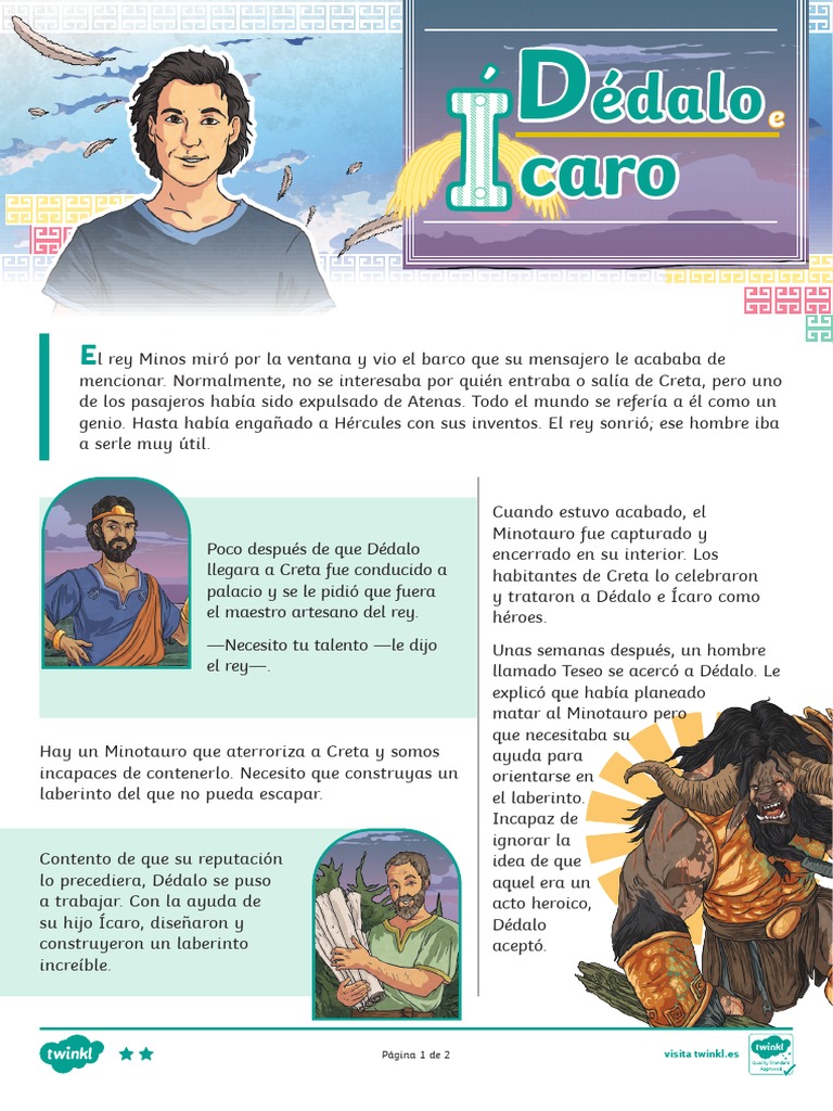 Dédalo e Ícaro - Habilidad 2 | Descargar gratis PDF | Minotauro