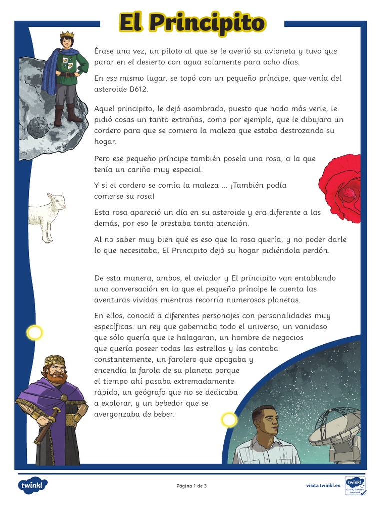 Comprensión lectora: El Principito | PDF | El Principito