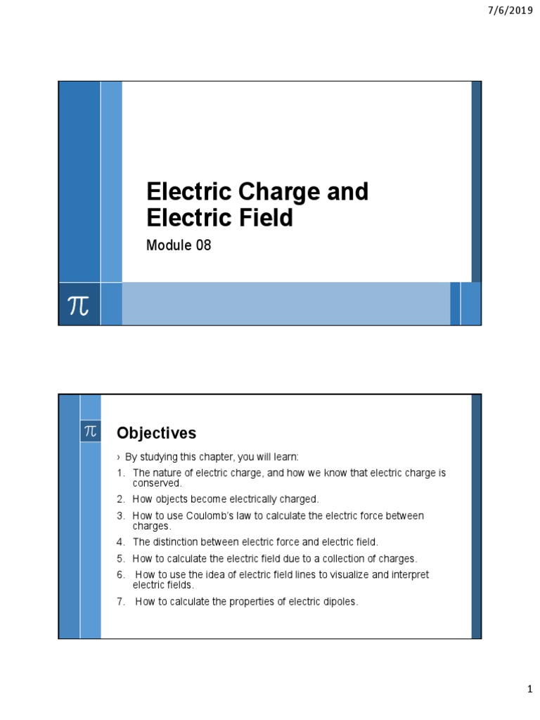 Electric Charge and Electric Field | PDF | Electric Charge | Electric Field